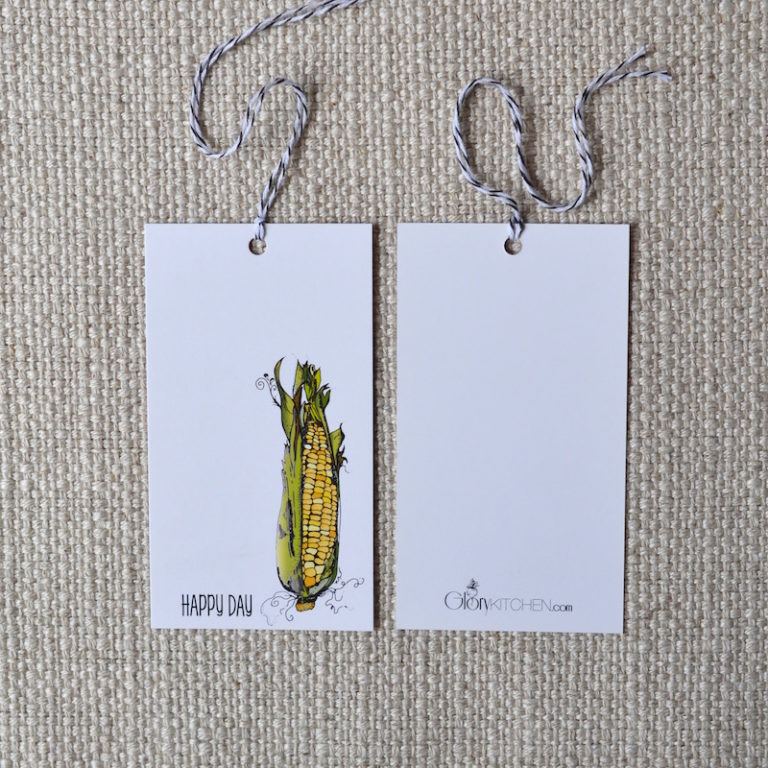 corn gift tags - Glory Kitchen